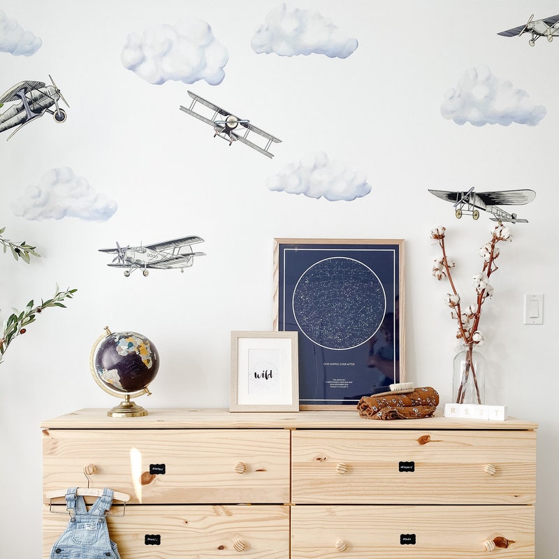 Airplane Wall Decals - Etsy