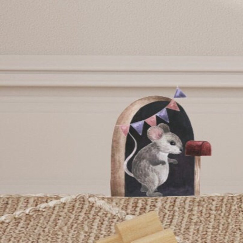 Mouse Hole Wall Decal - Etsy
