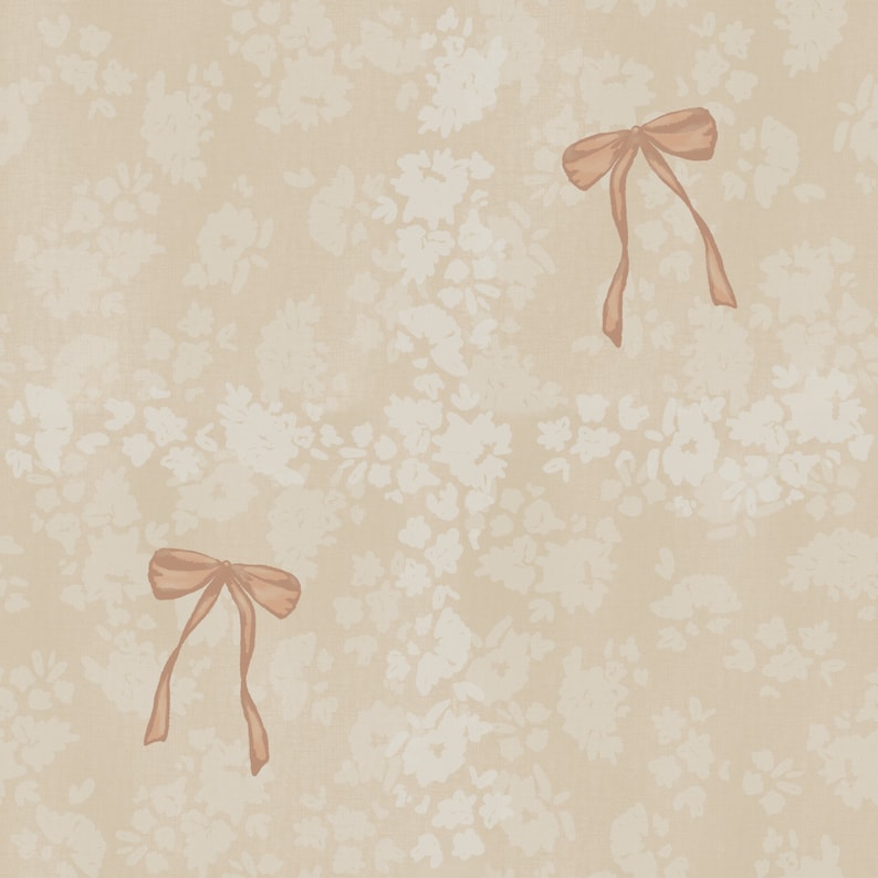 Elegant Bow Peel and Stick Wallpaper, Vintage Removable Wall Decor ...