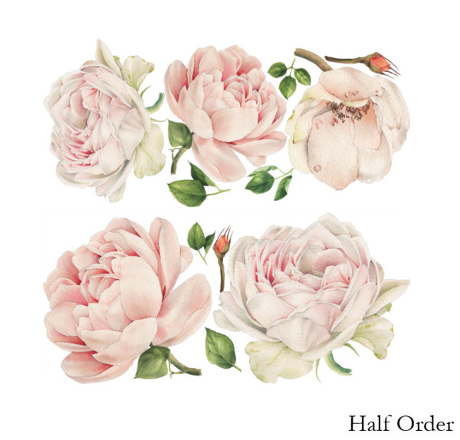 Floral Wall Decals Flower Decals Nursery Wall Decals Flower - Etsy