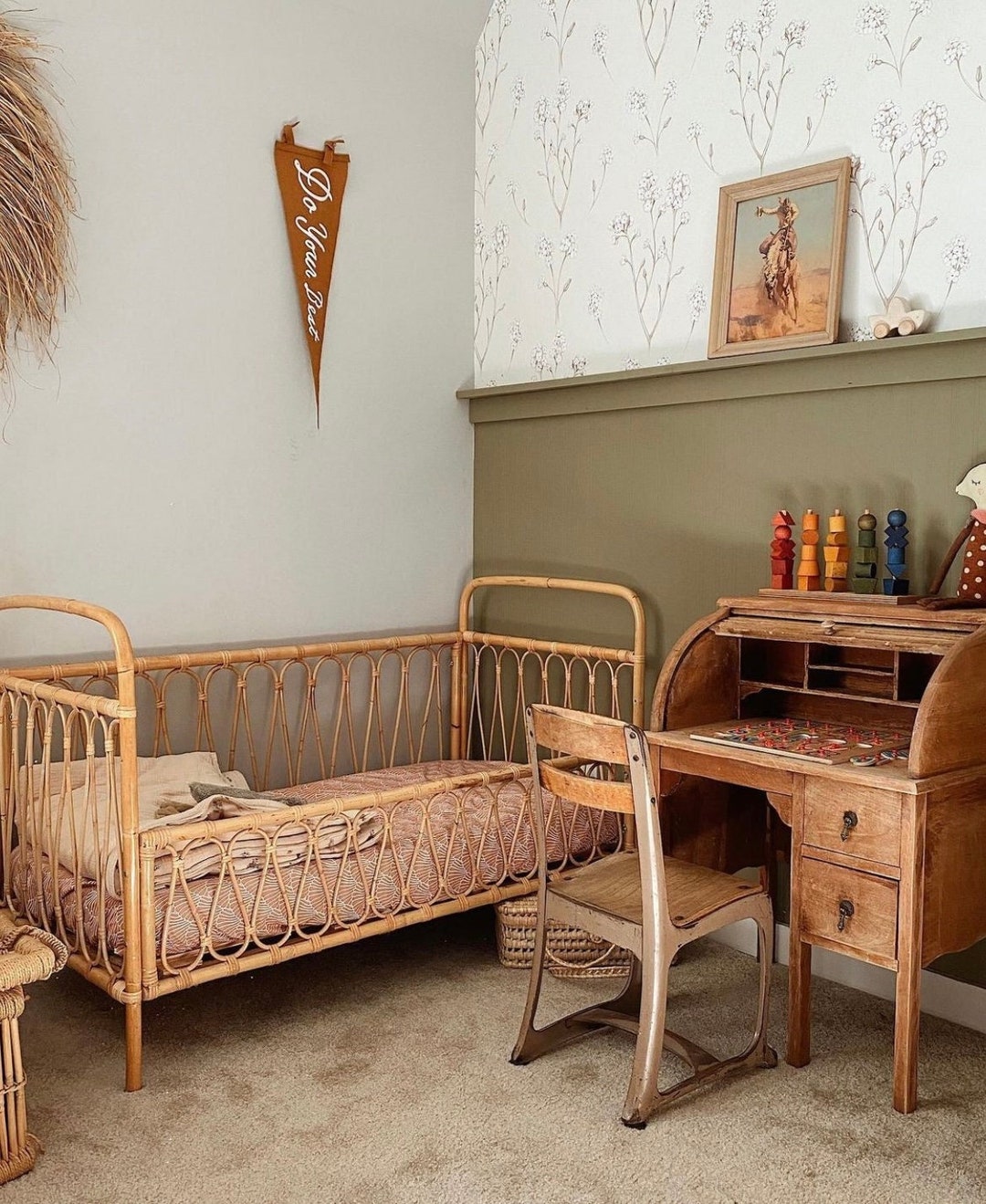 Modern Neutral Floral Wallpaper. Neutral Colors. Peel and Stick ...