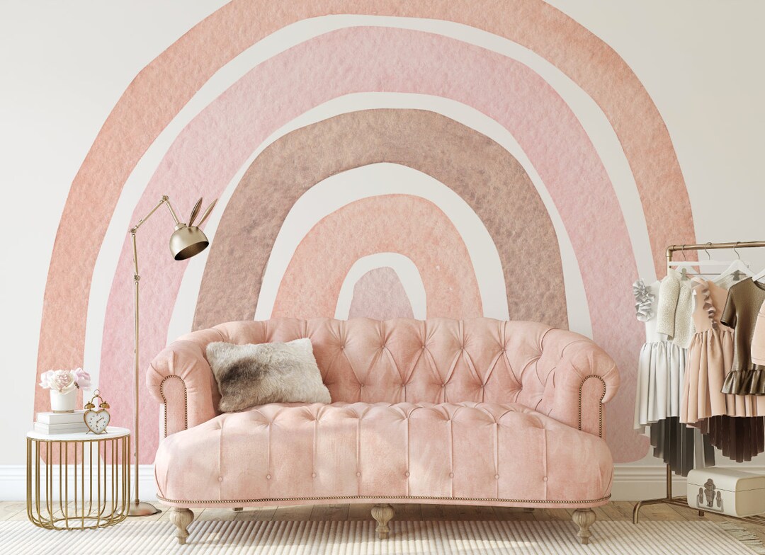 Rainbow Wall Mural Removable Wall Mural Rainbow Wallpaper - Etsy