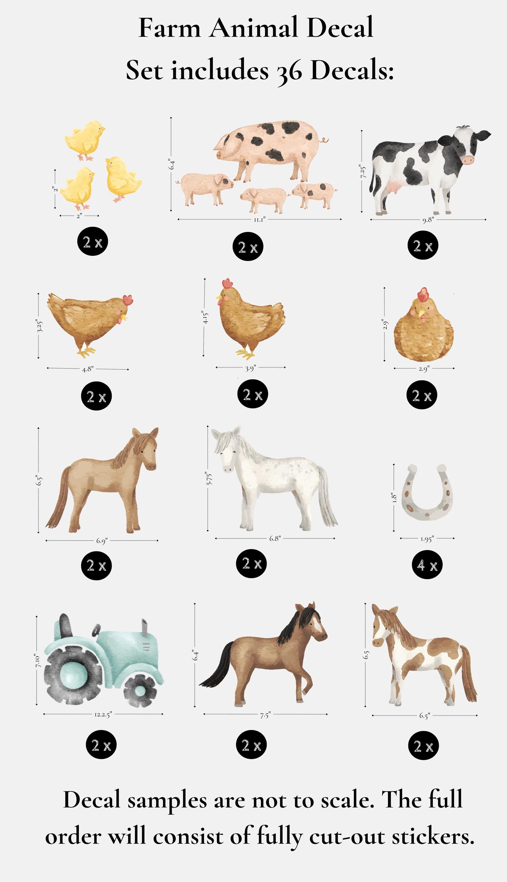 Farm Animal Decals / Farm Animal Decor / Removable Animals/ Boy Room ...