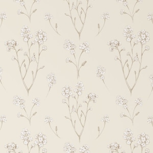 Thornhill Neutral Floral Wallpaper, Minimalist Accent Wall - Etsy