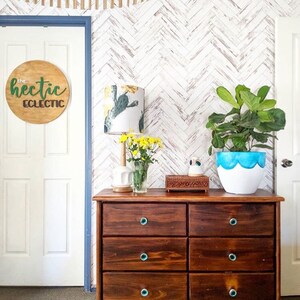 Herringbone Wallpaper | Peel and Stick Wallpaper | Removable for ...