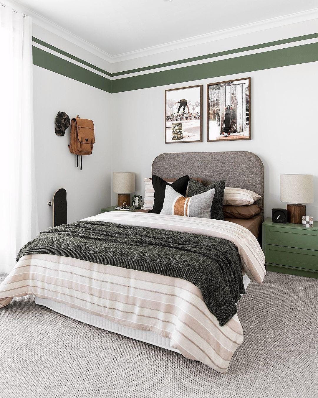 Customizable Thick and Thin Stripe Wall Border Decals, Removable Wall ...