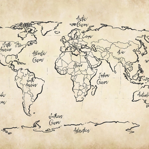 World Map Tracker Sticker - Etsy