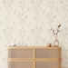Modern Neutral Floral Wallpaper. Neutral Colors. Peel and Stick ...