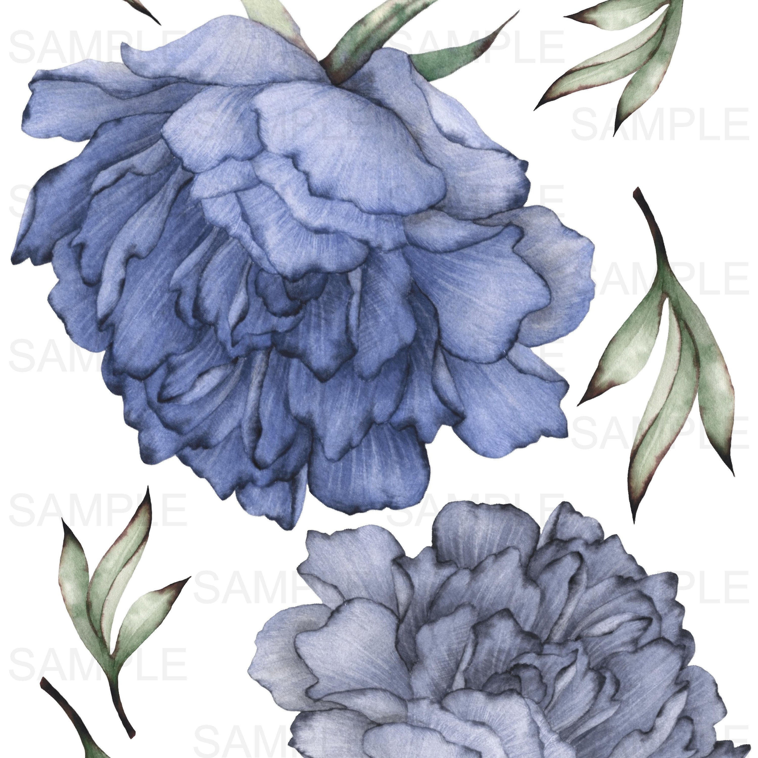 Blue Flower , Decals for Boys, Baby Boy Decor, Blue Flower Decor ...