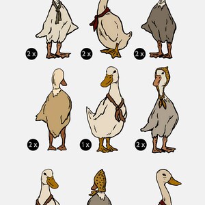 Duck Duck Goose Wall Decals – Vintage Boho Chic Removable Stickers ...