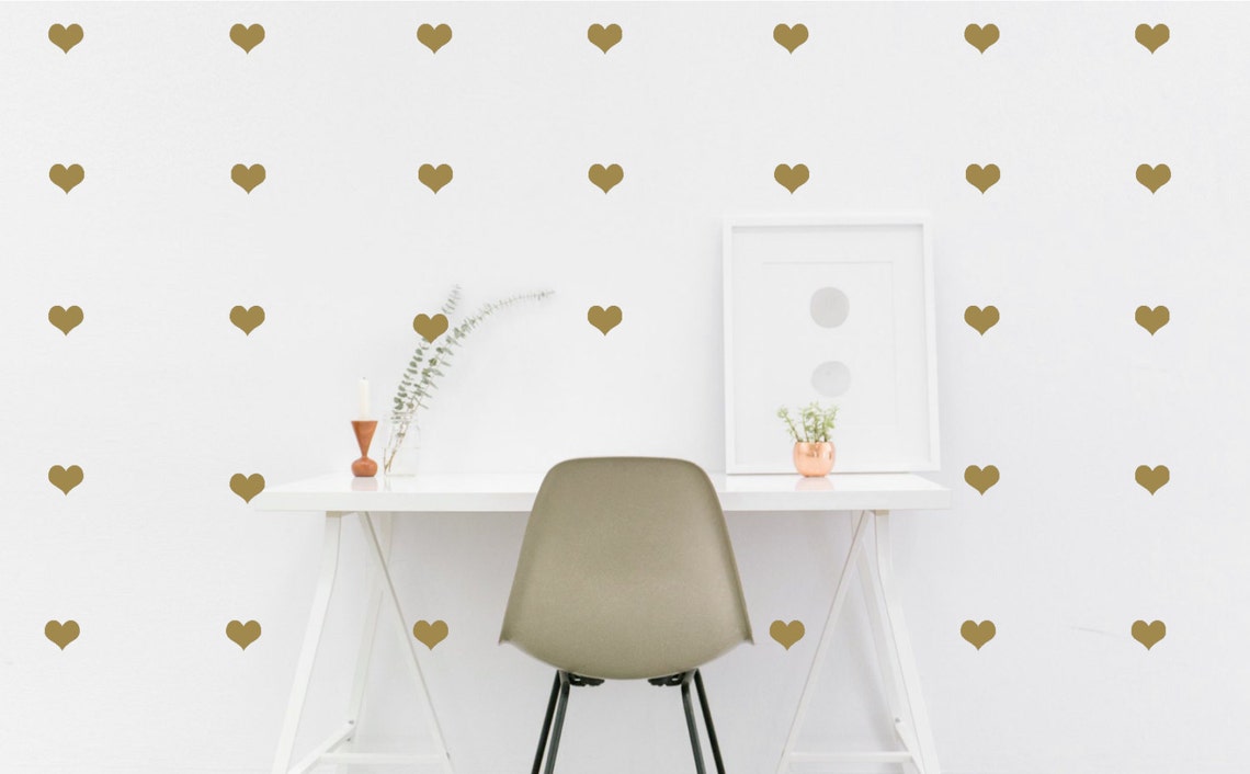 2 Heart Wall Decal Heart Wall Decals Heart Decal - Etsy