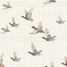 Mallard Wallpaper, Flying Duck Design, Neutral Gingham Wall Art ...