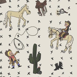 Howdy Partner Cowboy Wallpaper for Kids, Western Nursery Wallpaper ...