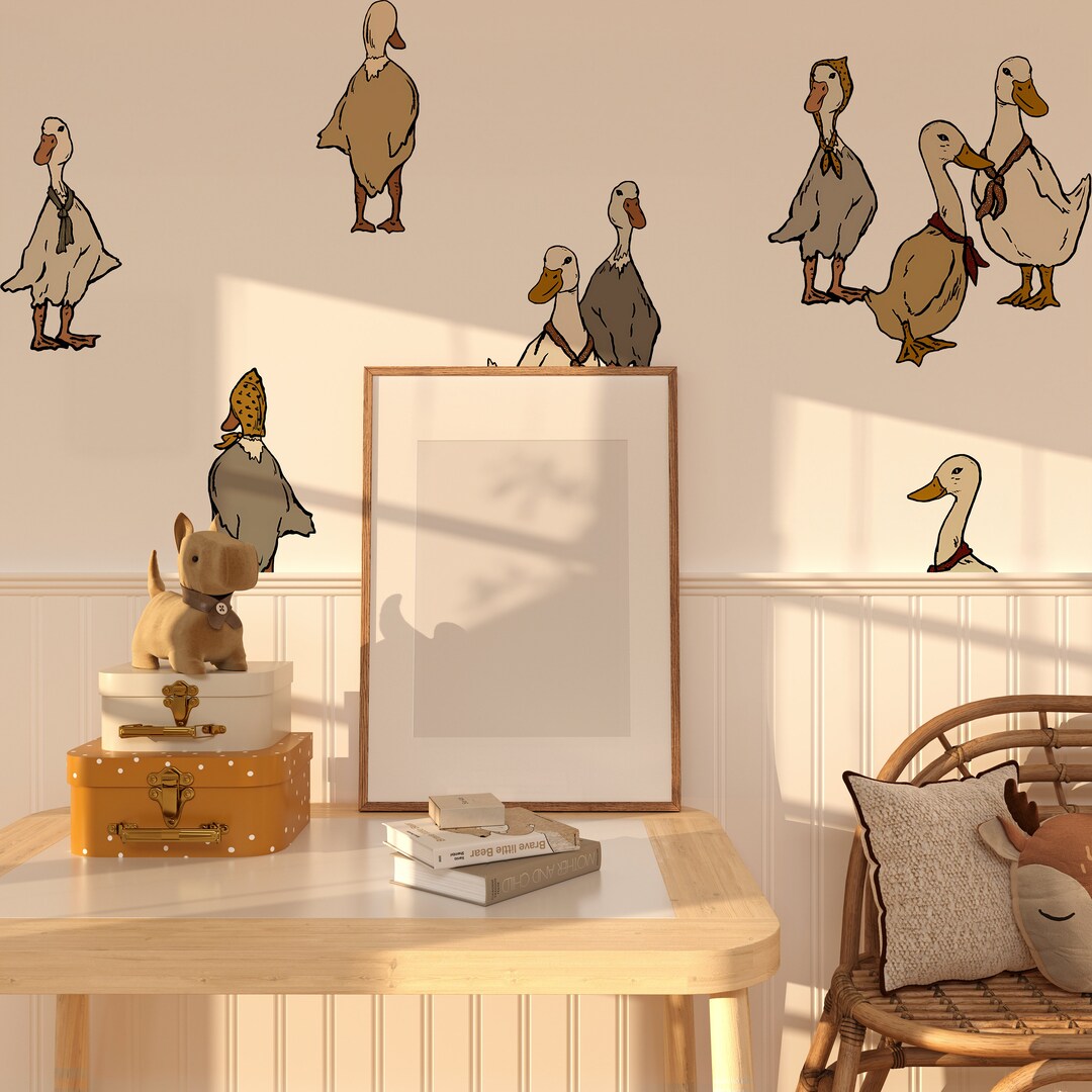 Duck Duck Goose Wall Decals Vintage Boho Chic Removable Stickers ...