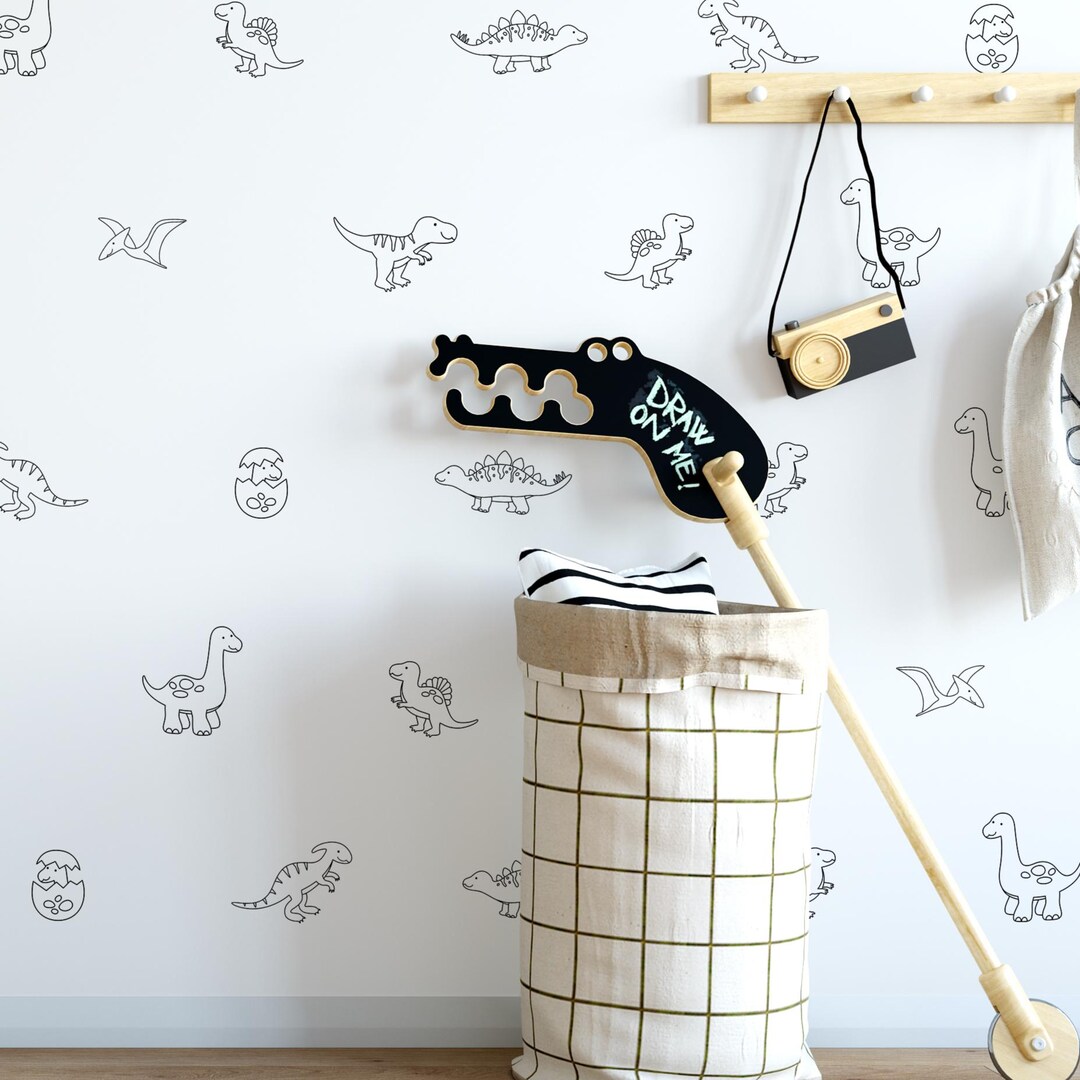 Simple Dinosaur Wall Decals, Dinosaur Stickers, Kids Room Decor ...