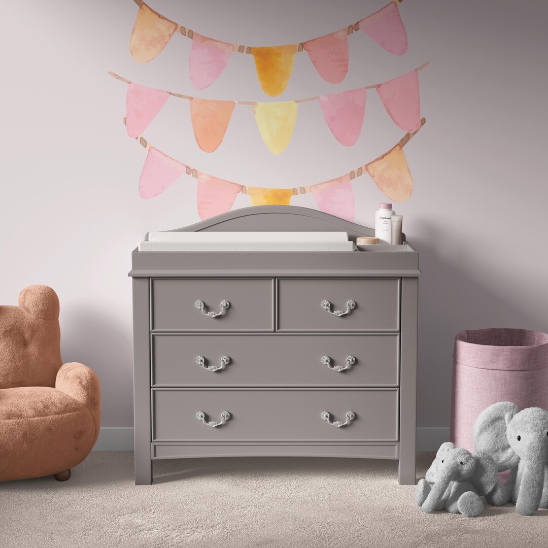 Pastel Bunting Banner Decals, Boho Peel-and-stick Bunting Banners for ...
