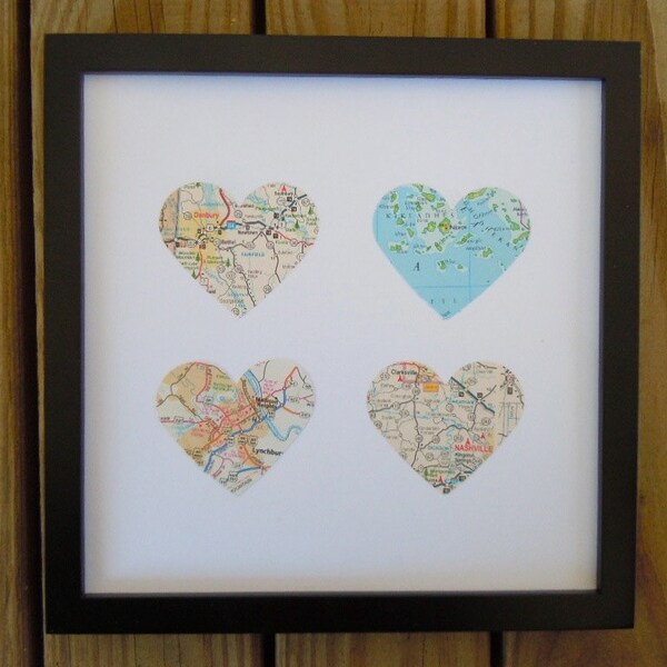 Heart Shaped Map - Etsy
