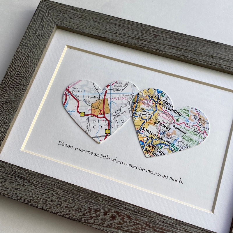 Heart Map Art - Etsy