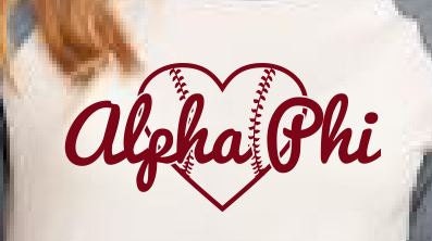 Alpha Phi Baseball/softball Love - Etsy