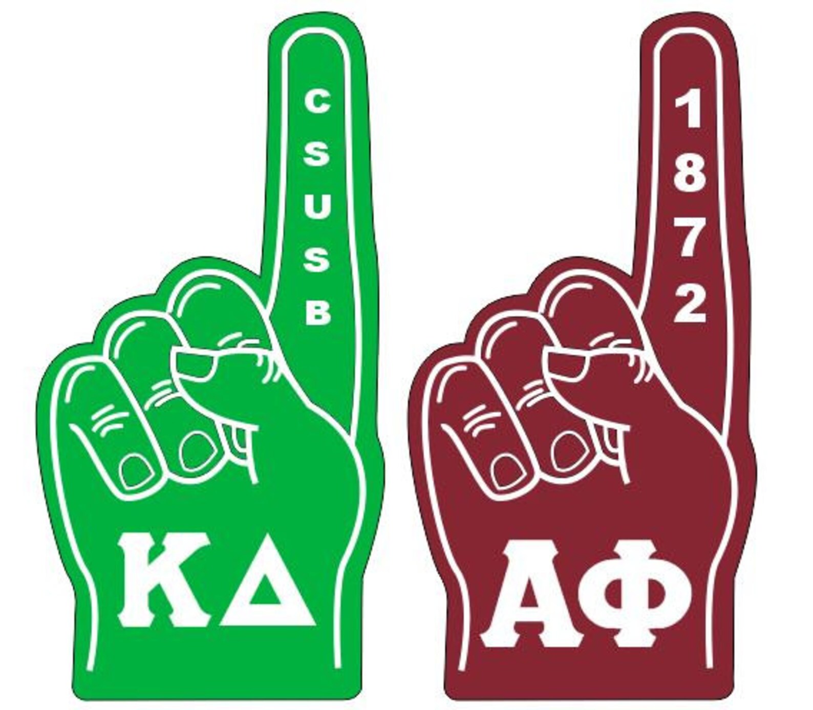 Alpha Delta Pi Foam Finger sets of 100 - Etsy