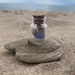 Miniature Beach in a Bottle, Genuine Blue Sea Glass From Lake Michigan ...