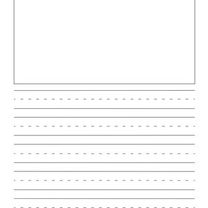 3/4-inch Ruled Handwriting Paper (kindergarten/first Grade) | Printable ...