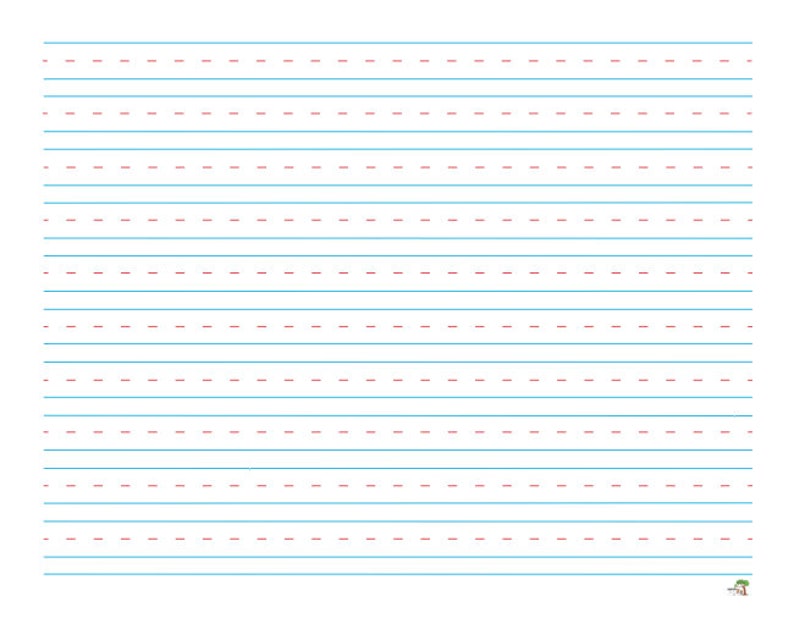 1/2-inch Ruled Handwriting Paper (second/ Third Grade) | Printable ...