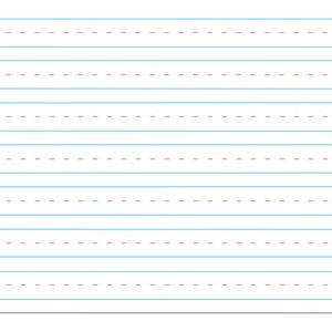 3/4-inch Ruled Handwriting Paper (kindergarten/first Grade) | Printable ...