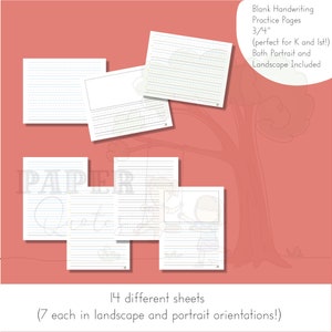 3/4-inch Ruled Handwriting Paper (kindergarten/first Grade) | Printable ...