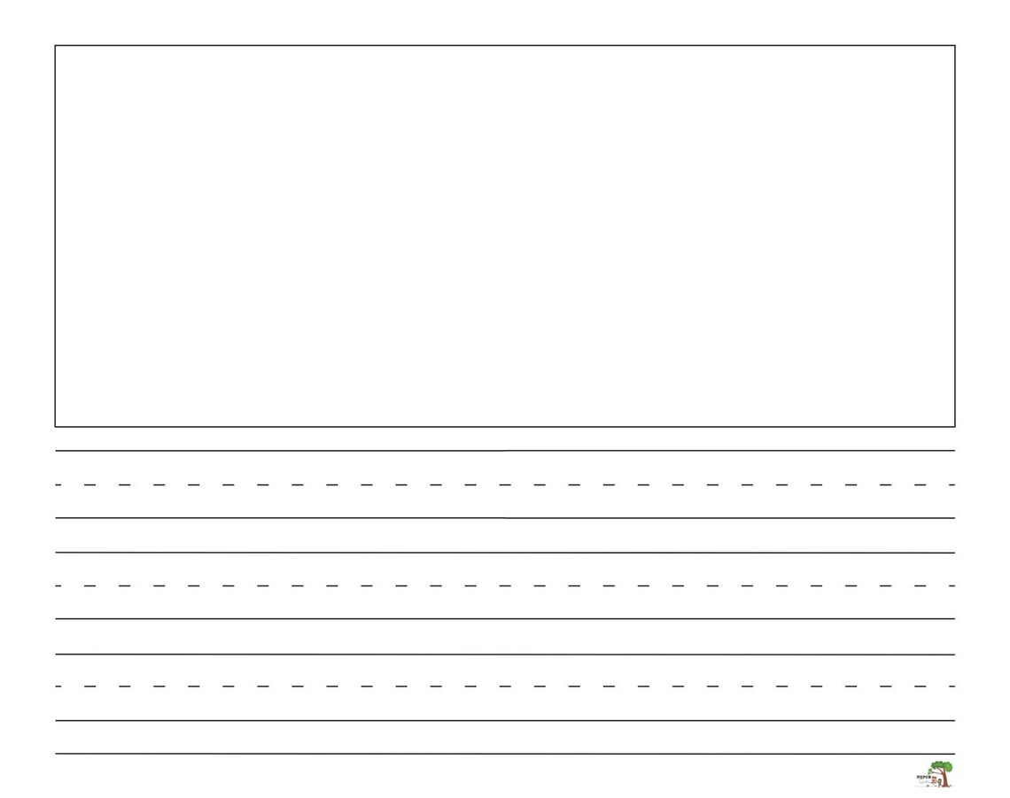 3/4-inch Ruled Handwriting Paper (kindergarten/first Grade) | Printable ...