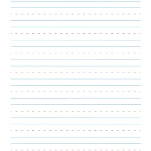 3/4-inch Ruled Handwriting Paper (kindergarten/first Grade) | Printable ...