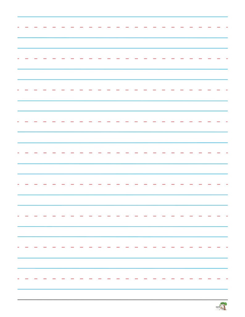 3/4-inch Ruled Handwriting Paper (kindergarten/first Grade) | Printable ...