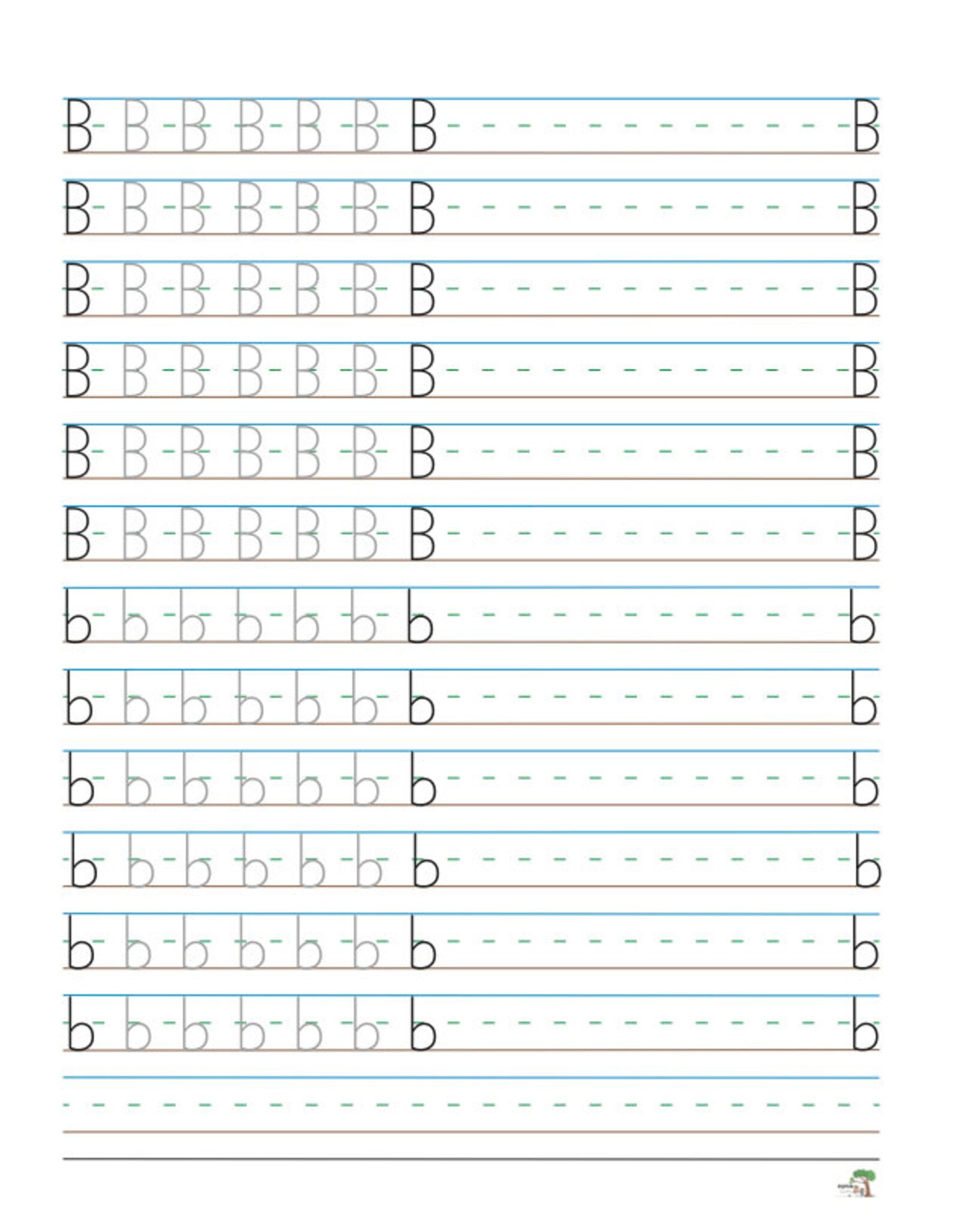 ABC Handwriting Practice 1/2-inch Ruled | Printable | Vertical ...