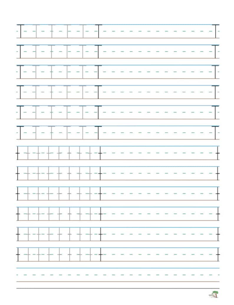 ABC Handwriting Practice 1/2-inch Ruled | Printable | Vertical ...