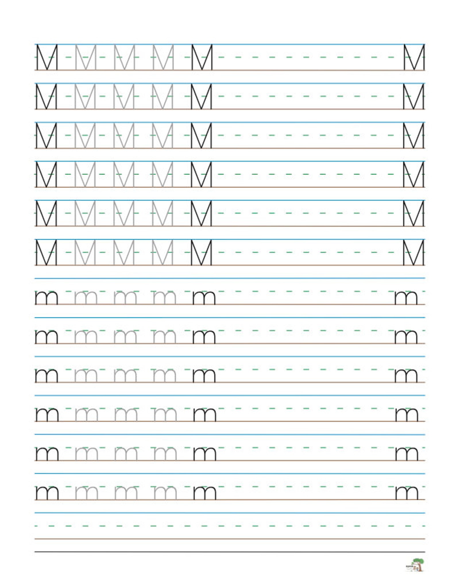 ABC Handwriting Practice 1/2-inch Ruled | Printable | Vertical ...
