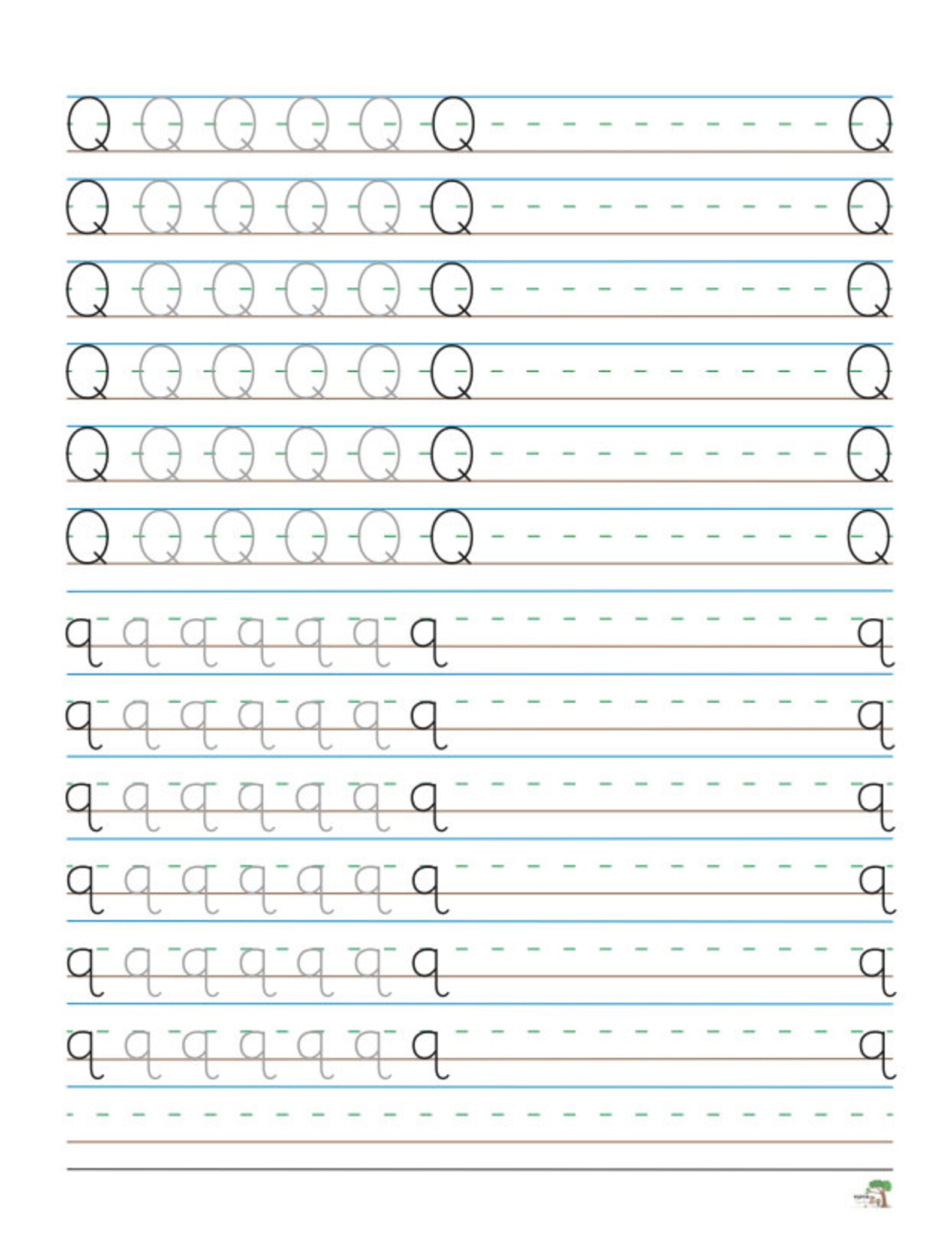 ABC Handwriting Practice 1/2-inch Ruled | Printable | Vertical ...