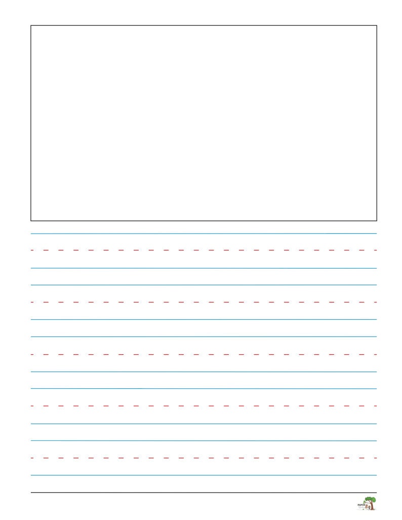 3/4-inch Ruled Handwriting Paper (kindergarten/first Grade) | Printable ...