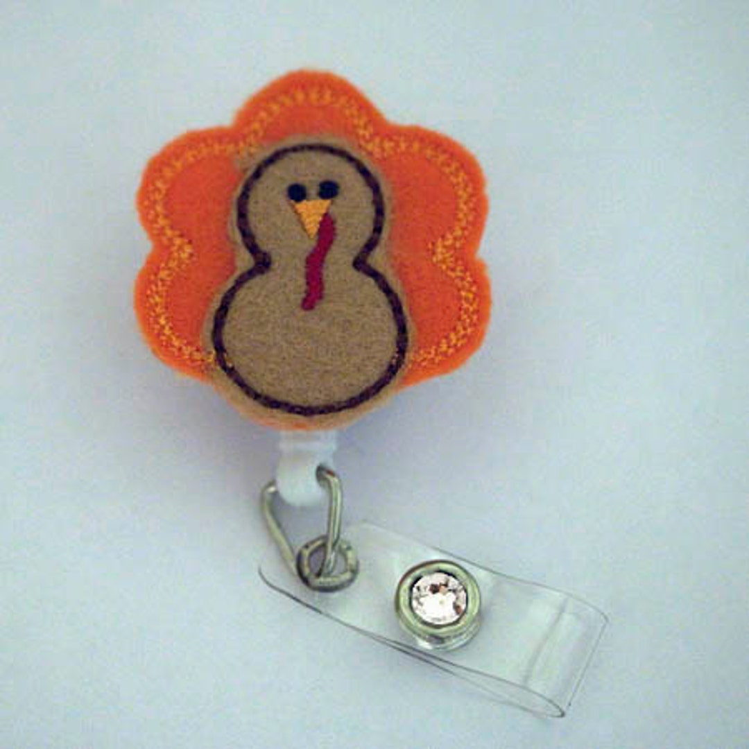 Cute Turkey-badge Holder - Nurses Badge Holder - Cute Badge Reels ...