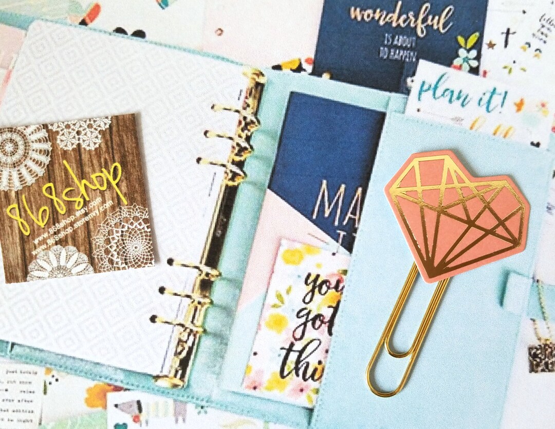Diamond Planner Clip| Paper Clips| Planner Accessory| Journal Marker ...