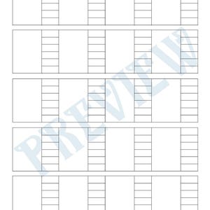 Blank Alcohol Marker Blending Swatch Sheet Versions I-IV BUNDLE ...