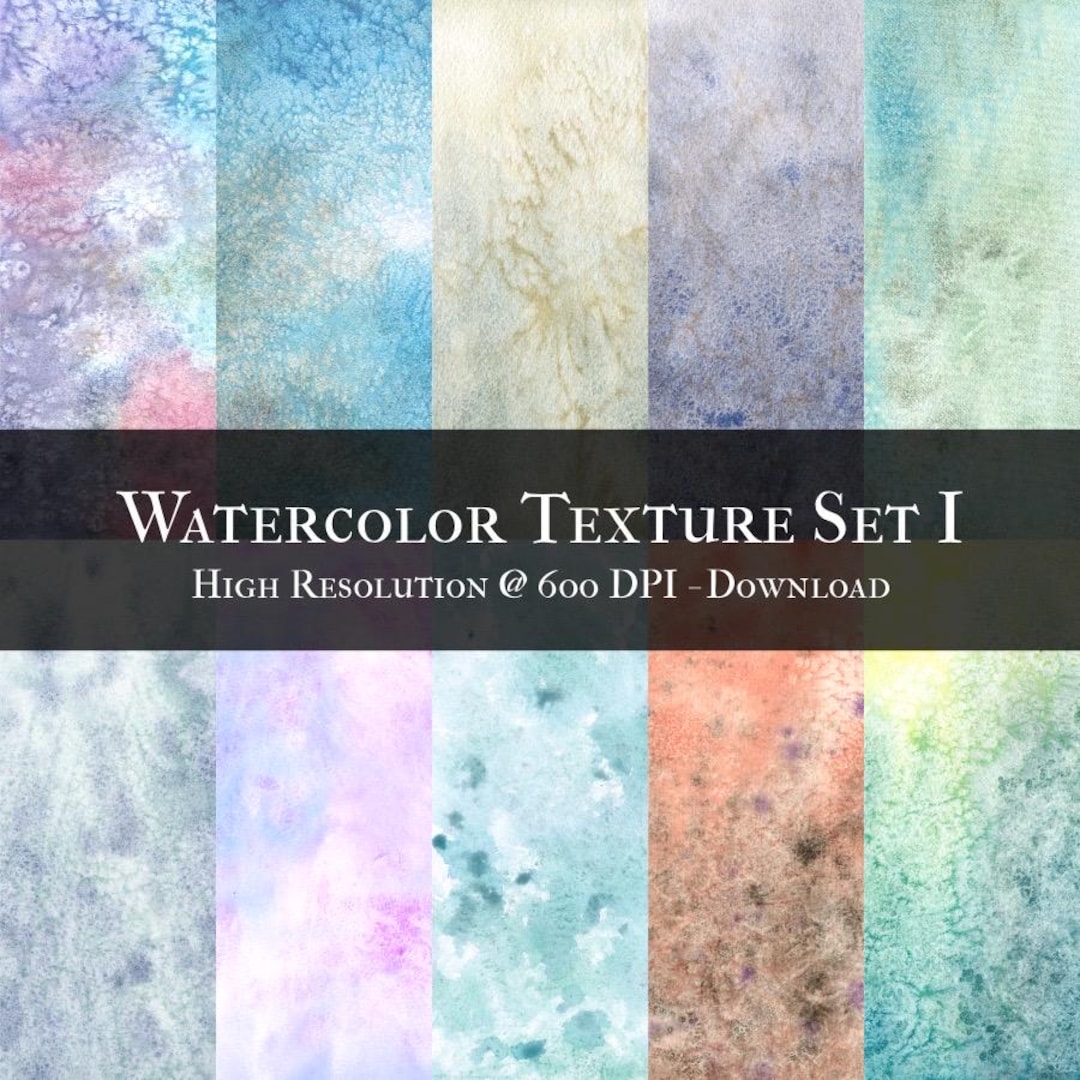 Digital Watercolor Texture Set I - High Resolution | Texture Pack ...
