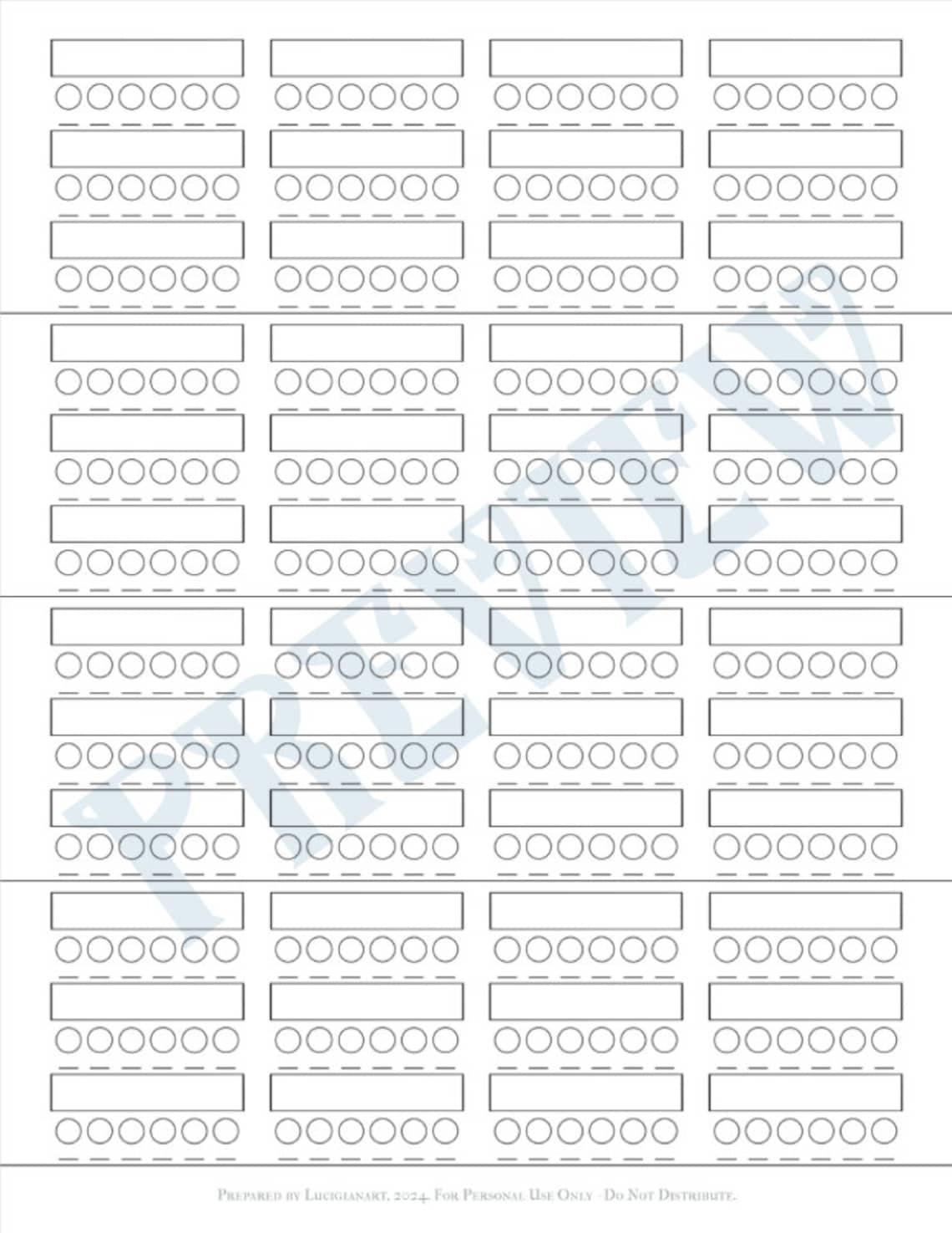 Blank Alcohol Marker Blending Swatch Sheet Version II - Digital Swatch ...