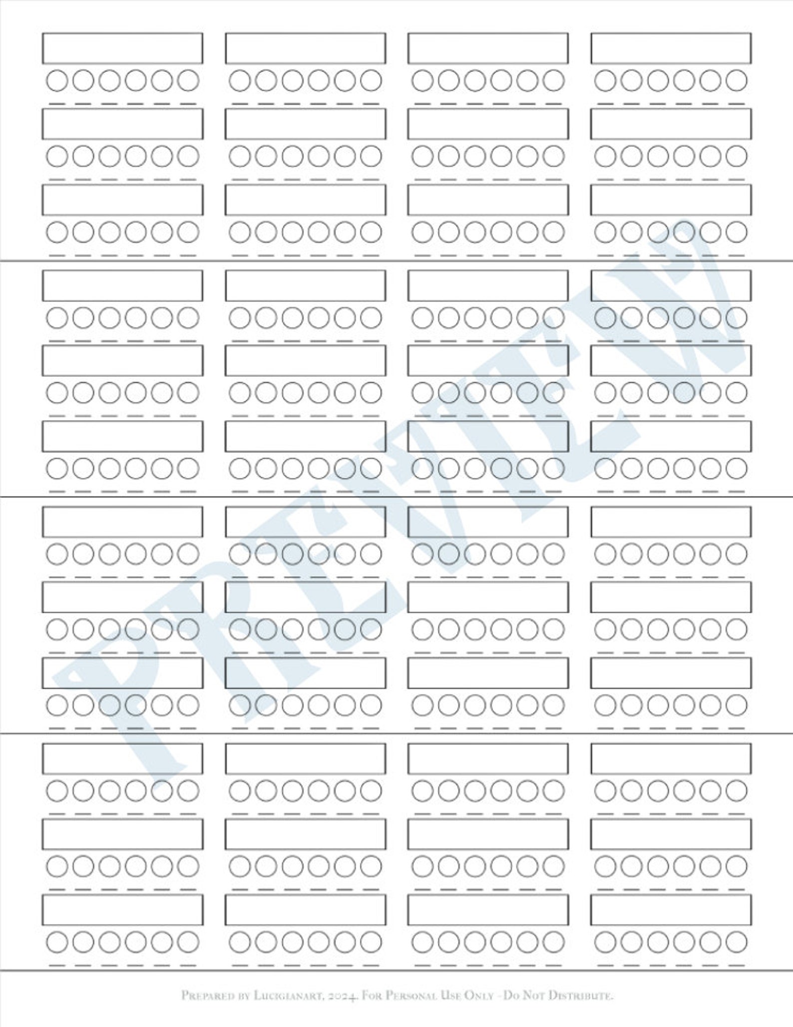 Blank Alcohol Marker Blending Swatch Sheet Version II - Digital Swatch ...