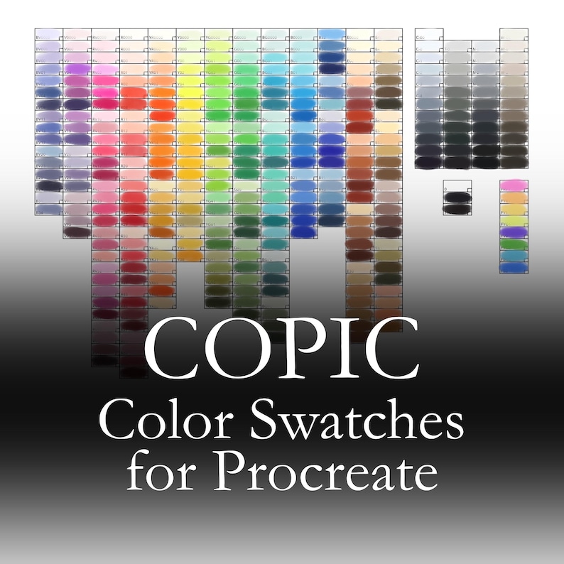 COPIC Color Swatches for Procreate | COPIC | Procreate | Digital Art | Alcohol Markers | Art ...