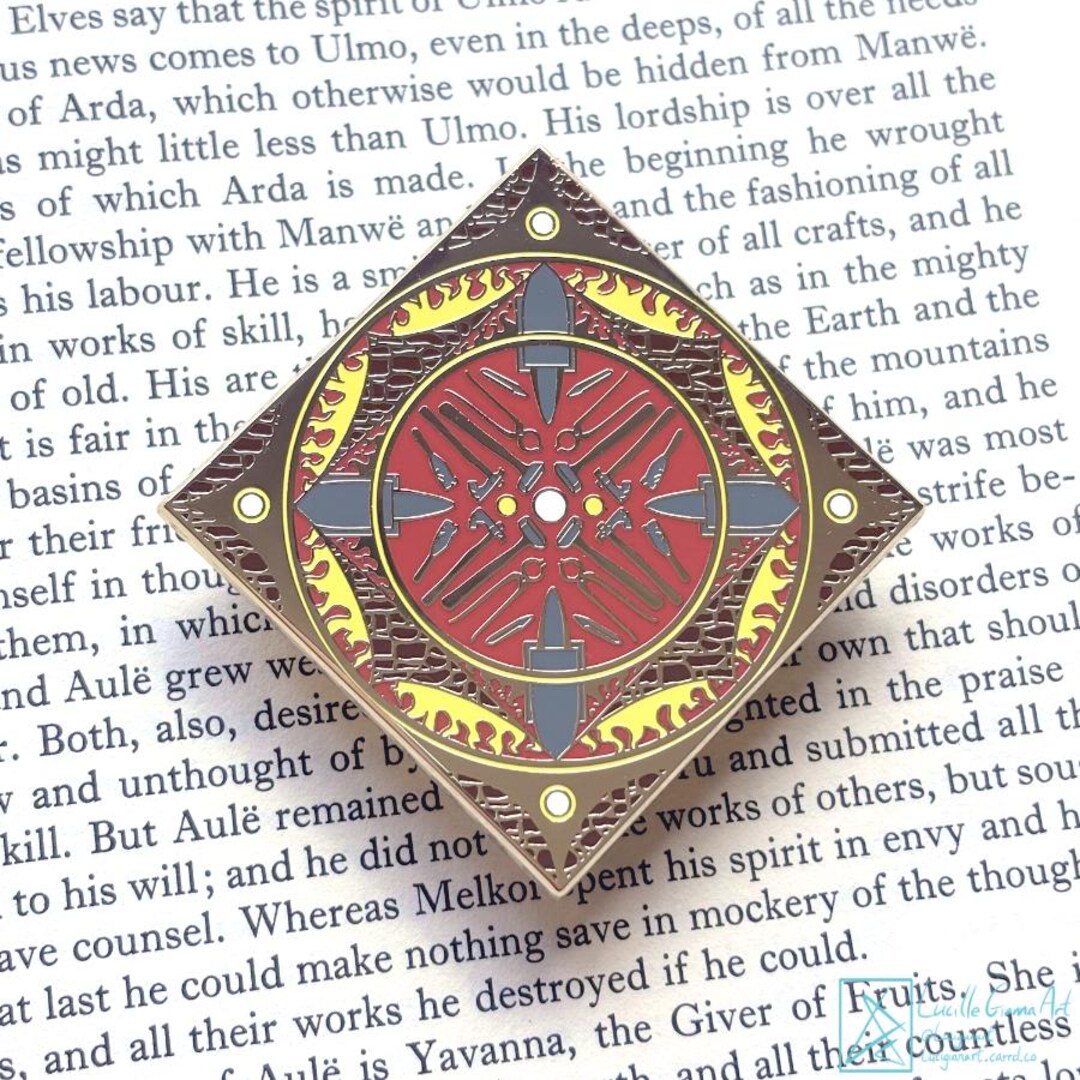Aulë Heraldic Device - Fantasy Hard Enamel Pin - Etsy