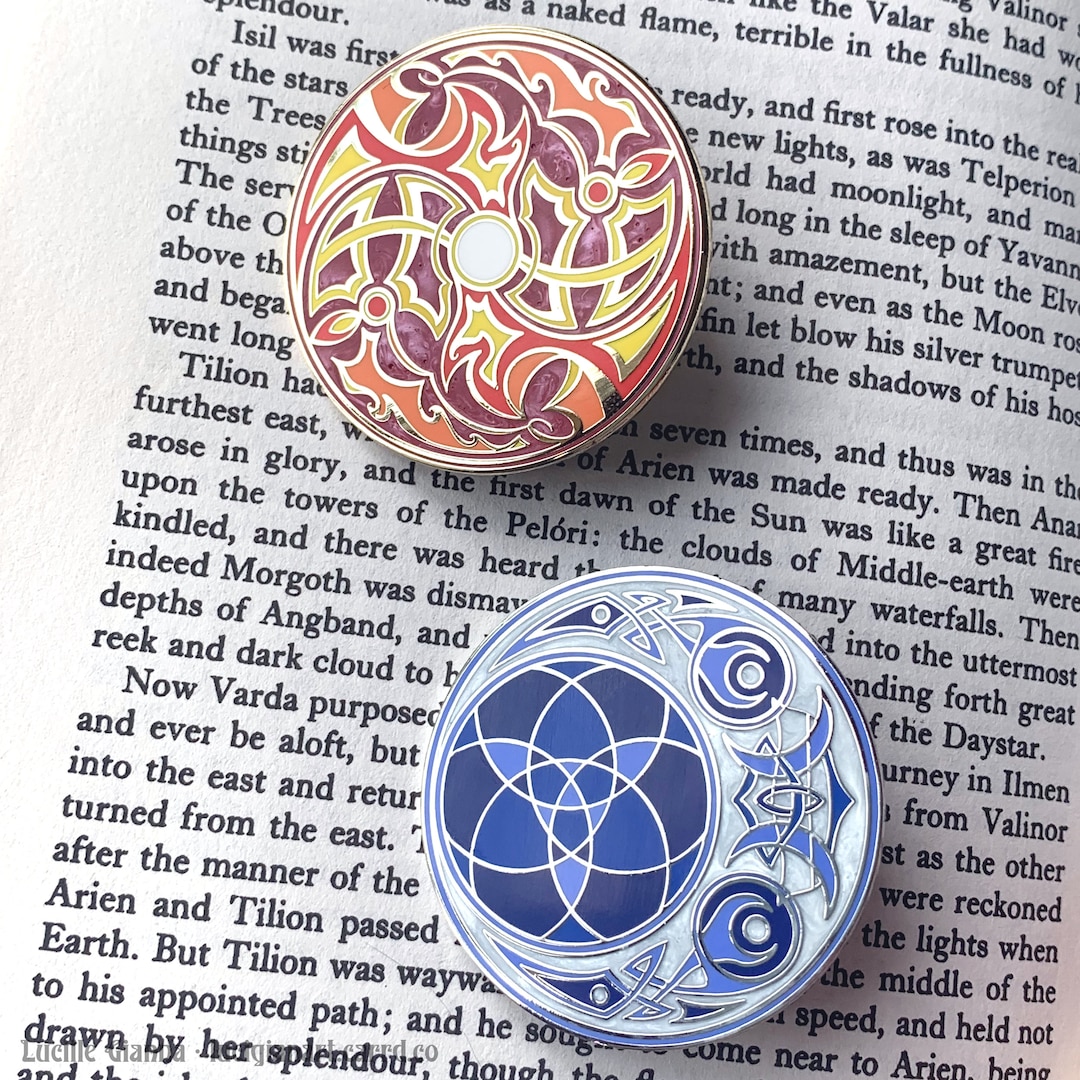 Arien and Tilion Heraldic Device - Fantasy Hard Enamel Pins - Etsy