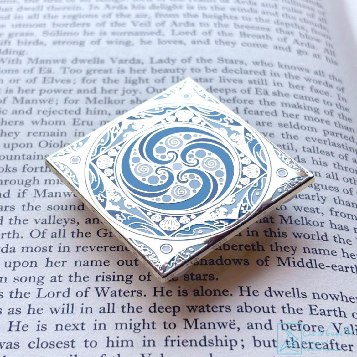 Ulmo Heraldic Device - Fantasy Hard Enamel Pin - Etsy