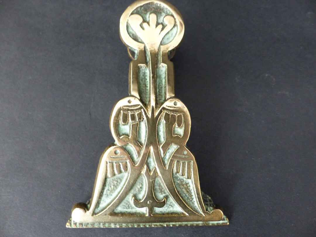 Antique 19th C Victorian Brass Paper Clip Roller & Spring Actuation ...