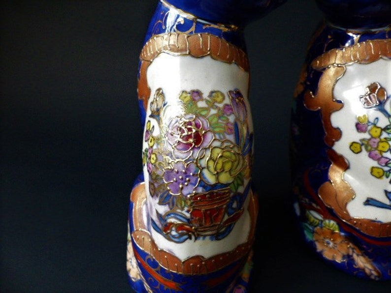 Vintage Chinese Blue Cats Figurine Decorated With Tube Lined - Etsy UK