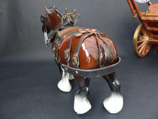 Vintage Horse & Cart Model - Tip Cart - Tumbril - Scotch Cart / Novel ...